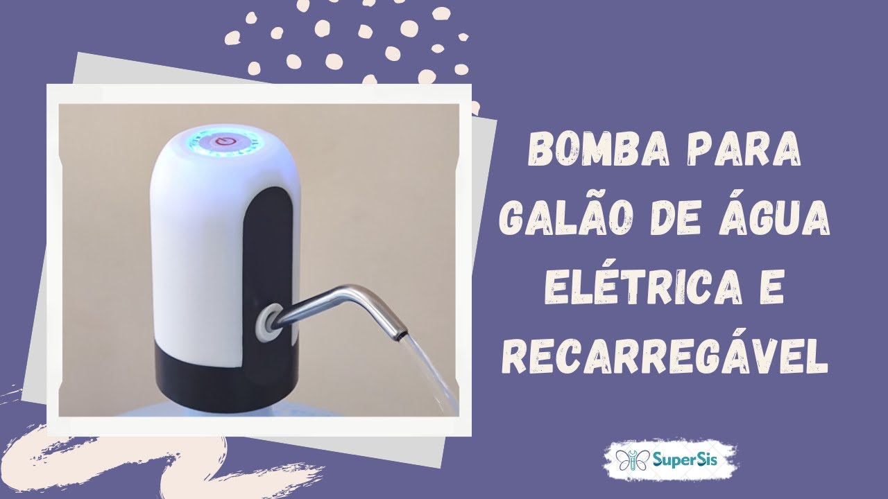 Bomba Para Galão De água Elétrica E Recarregável | SuperSis
